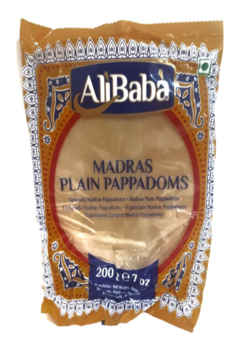 ALIBABA Plain Madras Papads 200g – IndianMarket