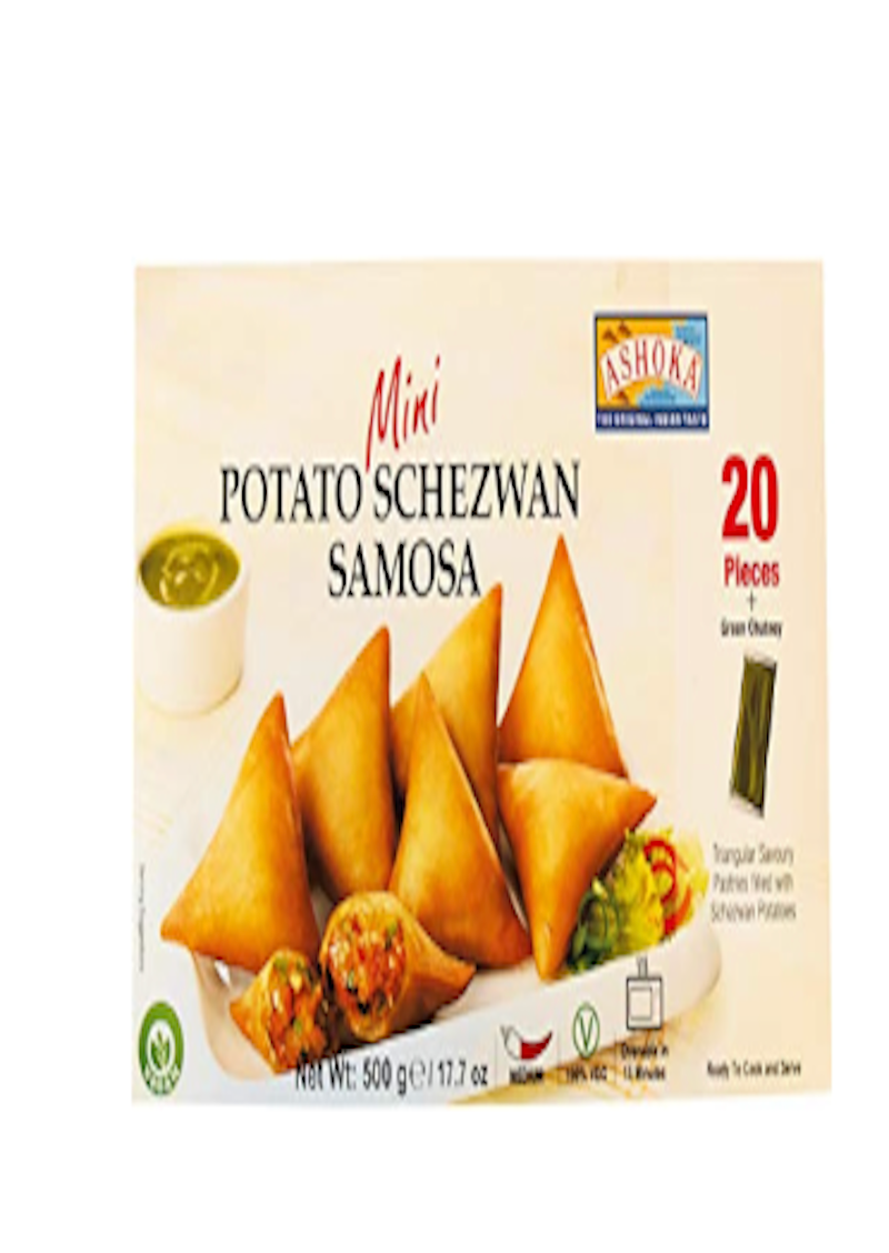 ASHOKA Frozen Mini Potato Schezwan Samosa 500g (20pcs) – IndianMarket