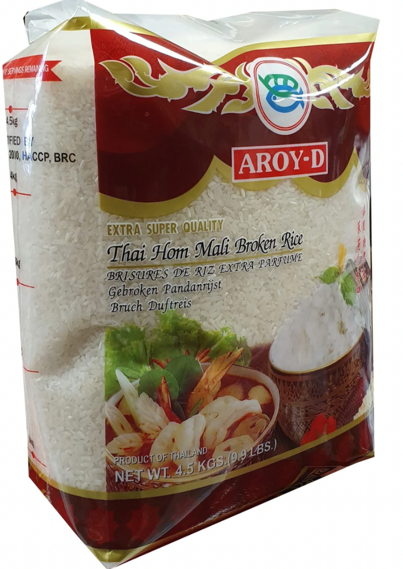 AROY-D Thai Hom Mali Broken Rice 4.5kg – IndianMarket
